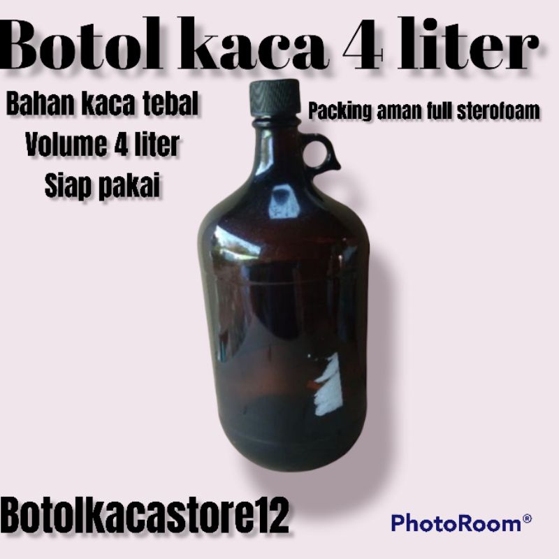 Jual Botol kaca 4 Liter air botol kaca botol unik botol hias botol ...