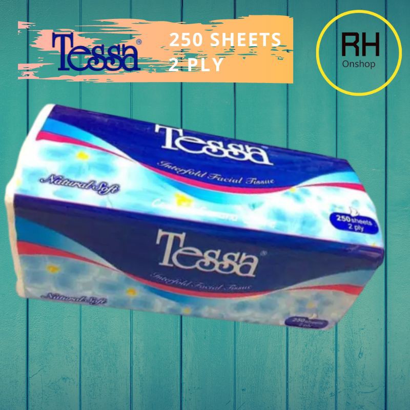 Jual Tessa facial tissue 2ply 250 Sheets / Tisu wajah tessa 2 lapisan ...