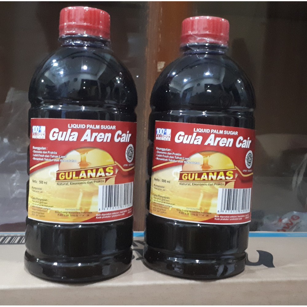 Gula Aren Nira Merah Asli Cair Liquid 500ml Botol bersertifikat BPOM ...