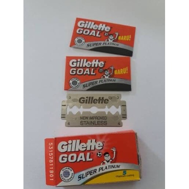 Jual Gillette Goal Platinum Isi 5 Silet Per Pack Kecil | Shopee Indonesia