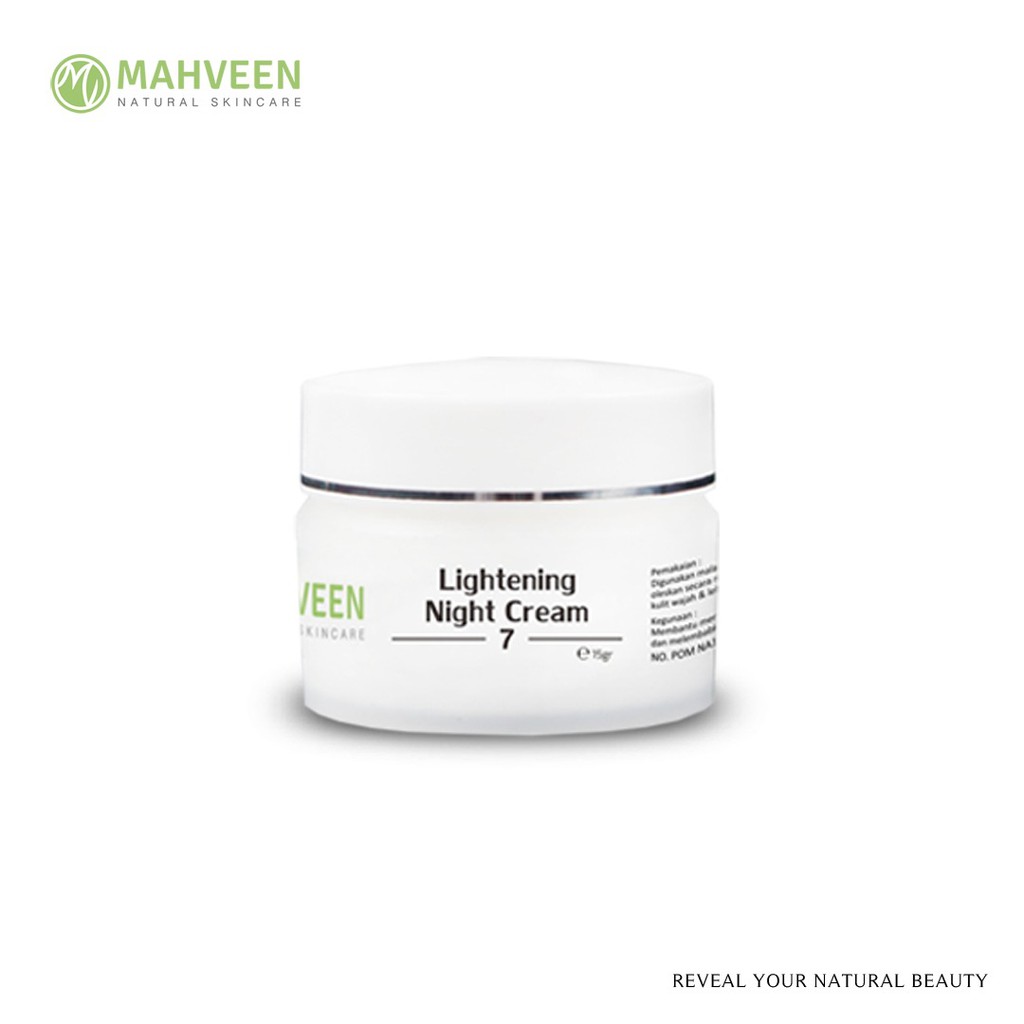 Mahveen Lightening Night Cream | Krim Malam Whitening dan Anti Aging ...