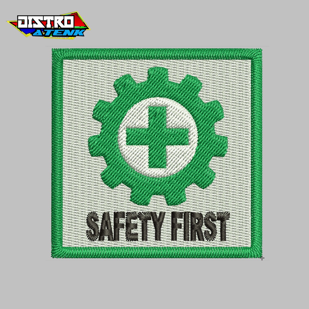Jual Bordir Emblem Patch Logo K3 SAFETY FIRST 6X6CM | Shopee Indonesia