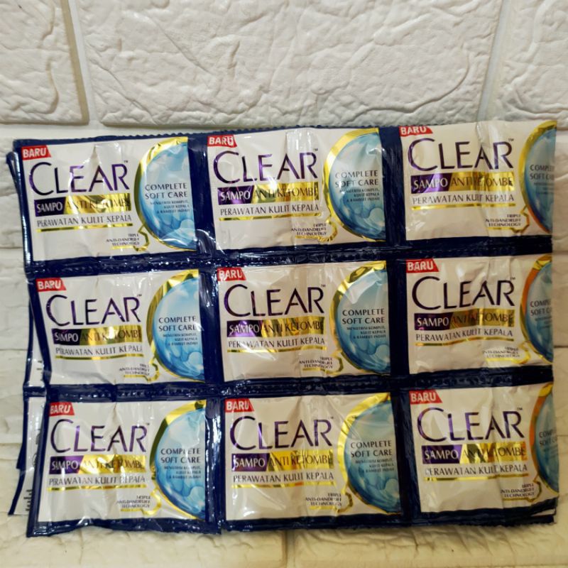 Jual SHAMPO CLEAR BIRU RENCENG ISI 12 SACHET TERMURAH | Shopee Indonesia