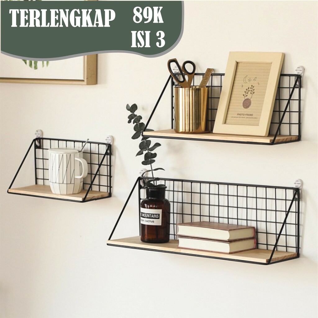Jual Rak Dinding Jaring Isi 3 - Rak Dinding - Tempat Penyimpanan ...