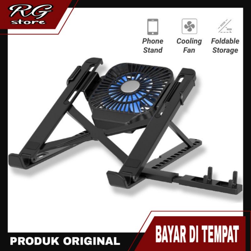 Jual Dudukan Stand dengan kipas pendingin Portable Laptop Tablet Hp ...