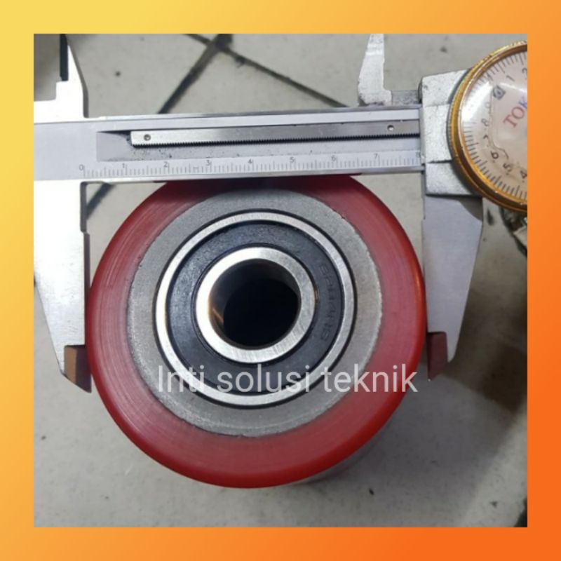 Jual roda hand pallet / handpallet / handlift / folklift PU 80x90 mm ...