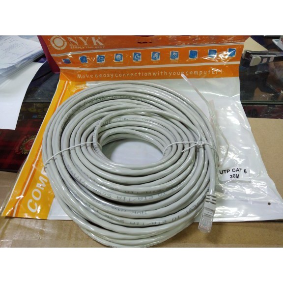 Jual kabel lan cat6 30 meter NYK - Kabel Lan cat 6 30M 30meter Outdoor Indoor High Quality ...