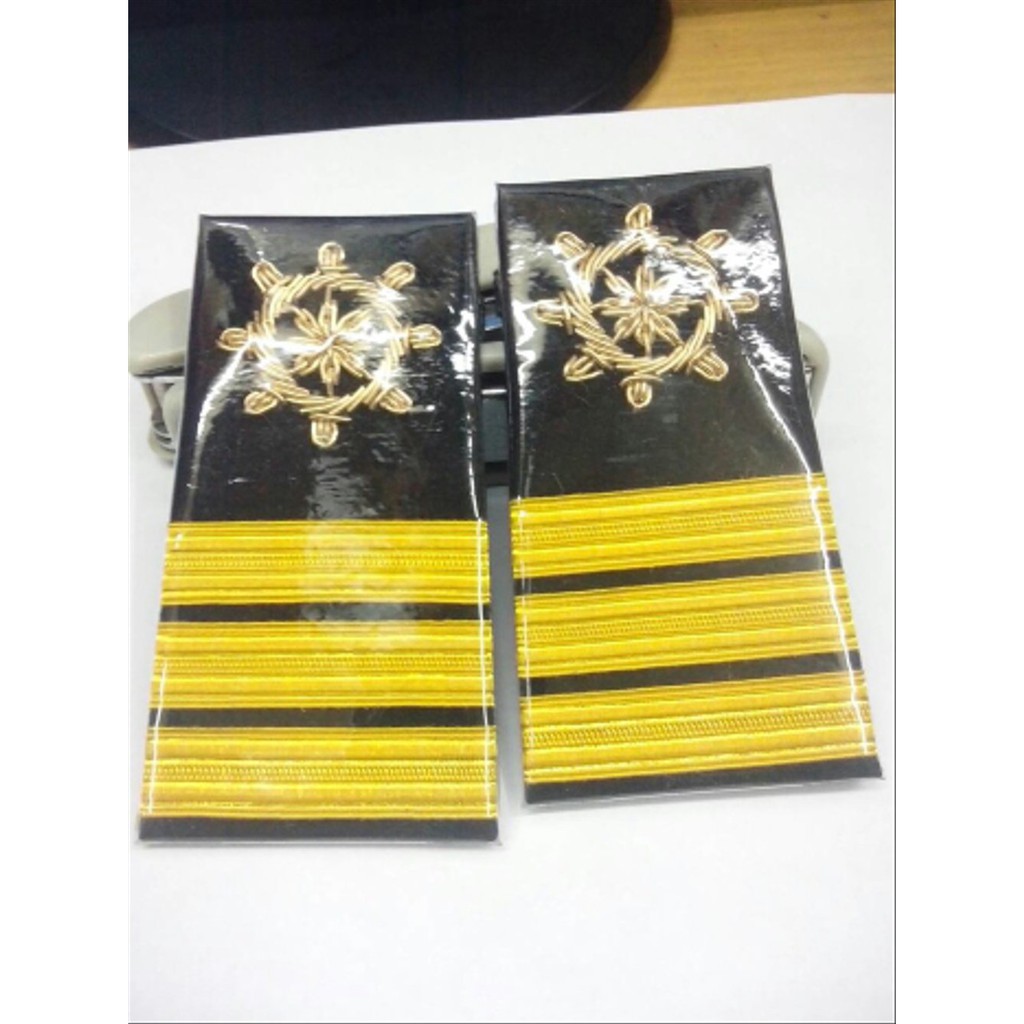 Jual pangkat epolet pelaut pelayaran kemudi strip 3 Berkualitas ...