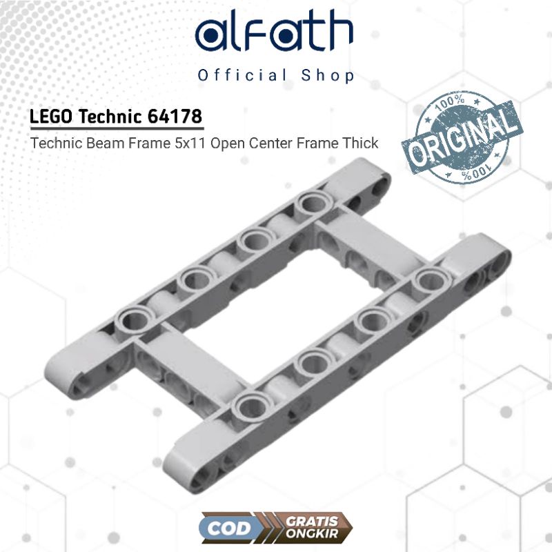 Jual LEGO Technic 64178 Technic Beam Frame 5x11 Open Center Frame Thick ...