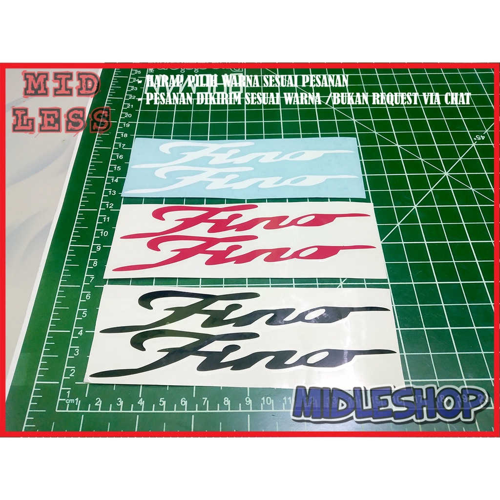 Jual Stiker Motor/Cutting Stiker Motor Vinyl Logo Isi 2 Fino | Shopee ...