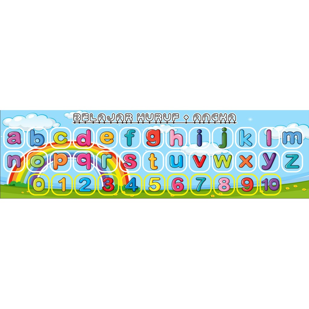 Jual Banner Alat Peraga Huruf Abjad dan Angka | Shopee Indonesia