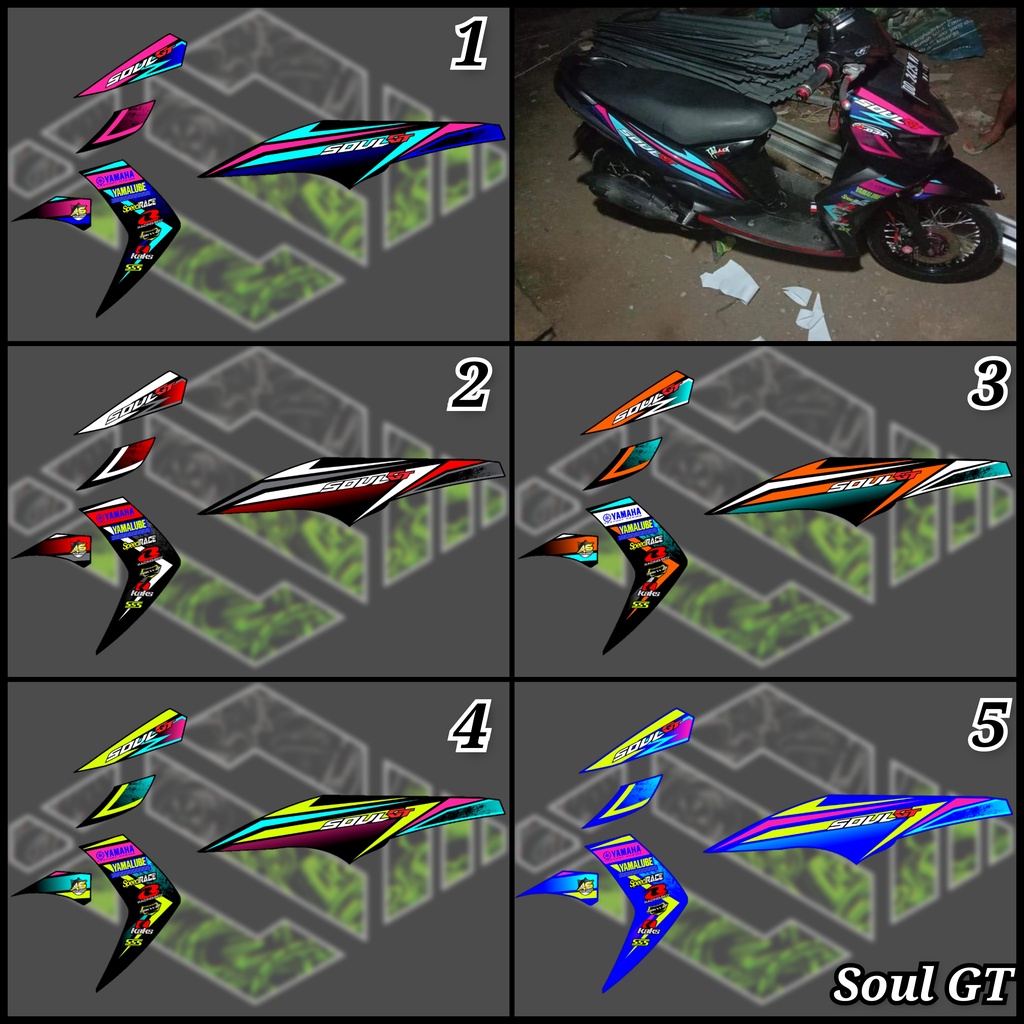 Jual Stiker Motor Striping Body Variasi Soul GT 115 CC Semifull ...