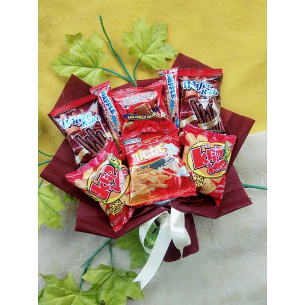 Jual Buket Wisuda Murah/ Buket Bunga Wisuda/ Hadiah Wisuda/ Buket Snack ...