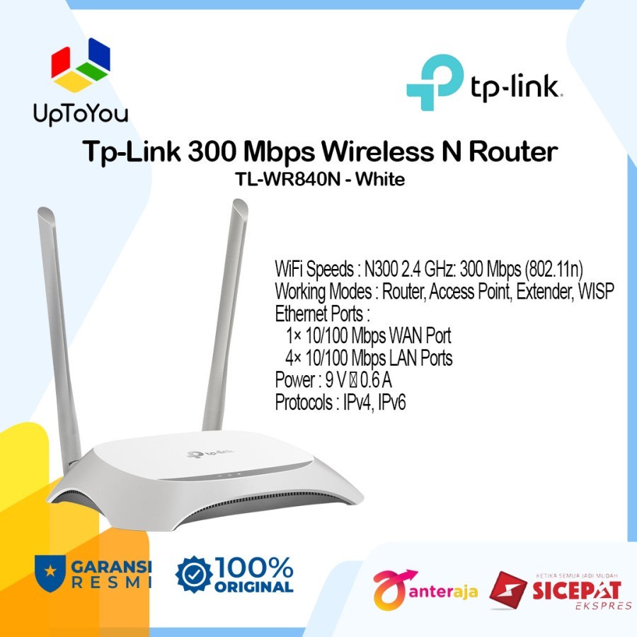 Jual Tp-Link TL-WR840N 300Mbps Wireless N Router | Shopee Indonesia