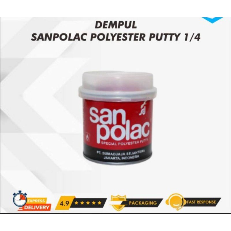 Jual Dempul mobil/ motor/ mebel Sanpolac 1/4 kg 250 gr/ Dempul besi ...