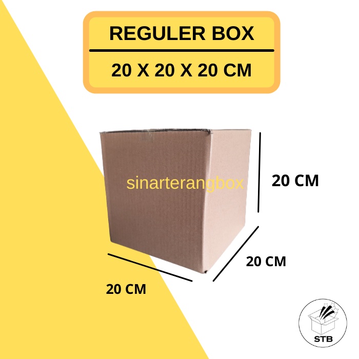 Jual 20 X 20 X 20 CM KARDUS BOX POLOS KARTON PACKING DUS COKLAT BARU ...