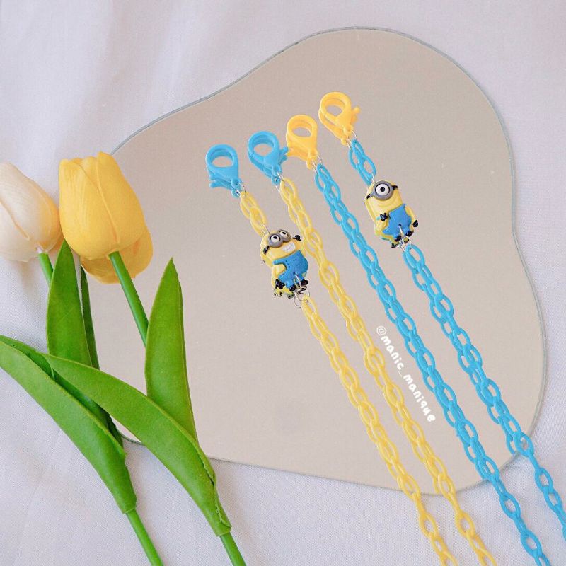 Jual minions chain strapmask sizekids custom nama dan ukuran | Shopee ...