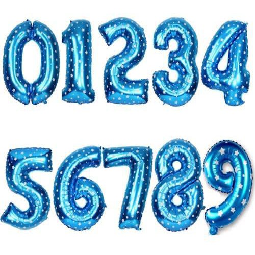 Jual Balon Angka Foil Biru 40 cm | Shopee Indonesia