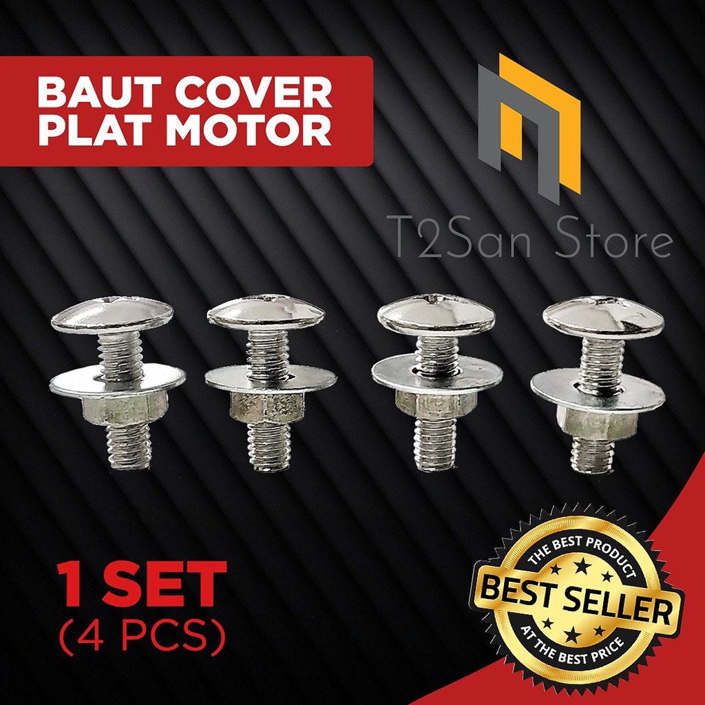 Jual Baut Cover Plat Motor 1 set ( 4 pcs ) Indonesia|Shopee Indonesia
