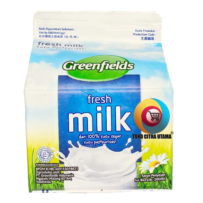 Jual Susu Greenfields Fresh Milk 200ml | Shopee Indonesia