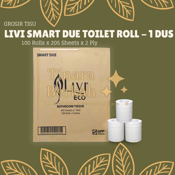 Jual Tissue LIVI Smart Due Toilet Roll / Tisu Gulung Tissu Roll / 1 DUS ...