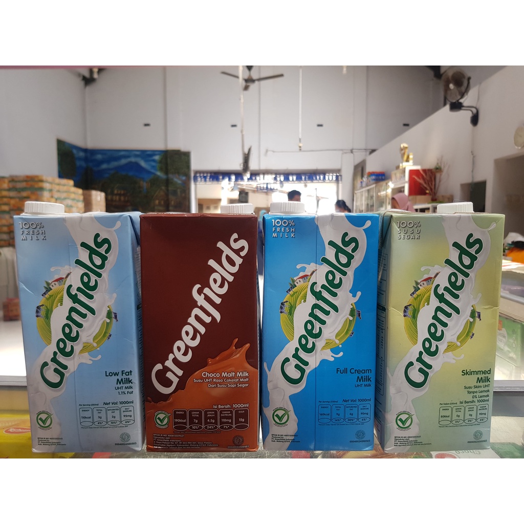 Jual Susu Greenfields Fresh All Varian 1L | Coklat Skim Strawberry ...