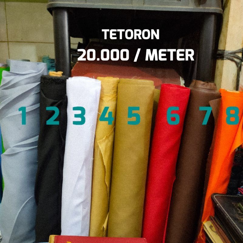 Jual Bahan Kain Tetoron Polyester | Katun Polos [Per 0.5 meter ...