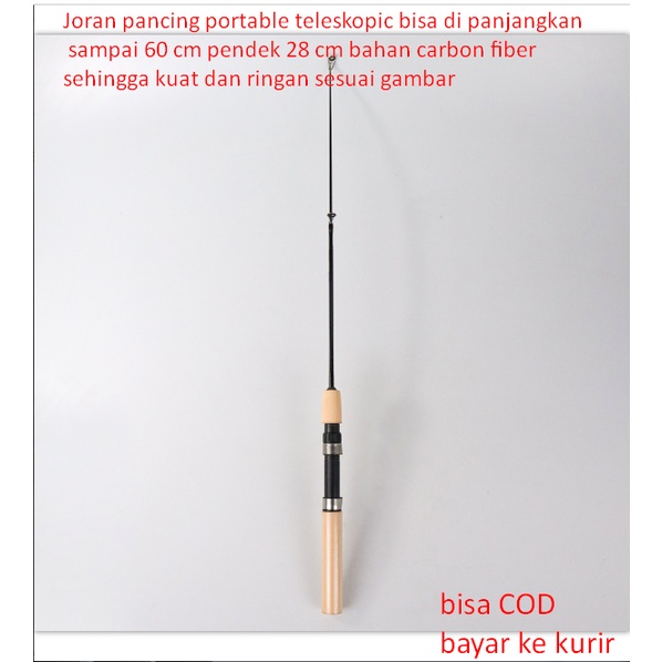 Jual Joran pancing portable teleskopic bisa di panjangkan sampai 60 cm ...