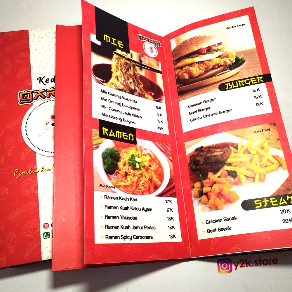 Jual Buku menu model slim untuk cafe/resto | Shopee Indonesia