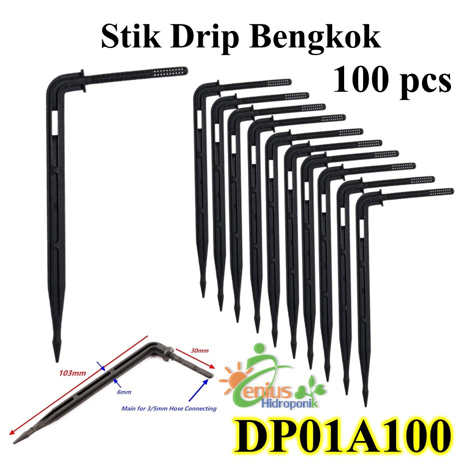 Jual Grosir 100 pcs Stik Drip Bengkok / Stick Dripper / Irigasi Tetes ...
