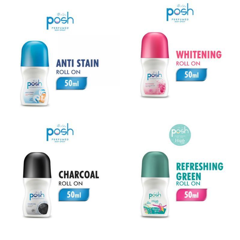 Jual Posh Roll On Deodorant Women/Hijab 50ml | Shopee Indonesia
