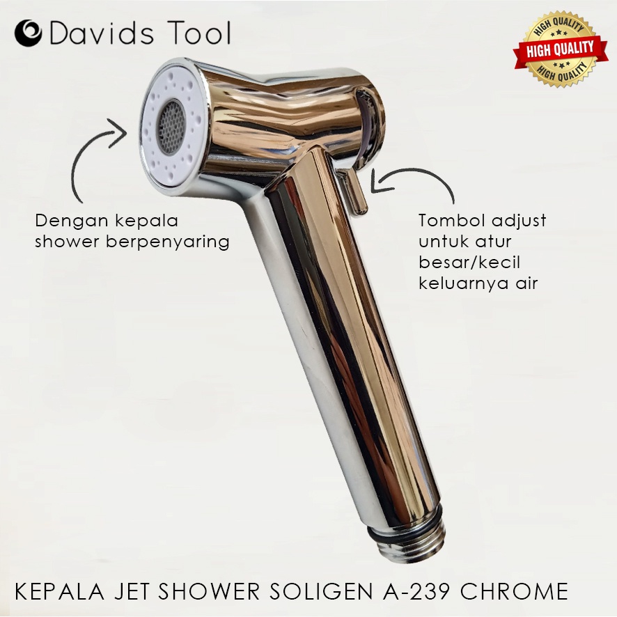 Jual Kepala Jet Shower Toilet Sower Cebok Closet Kloset Soligen A239 Chrome | Shopee Indonesia