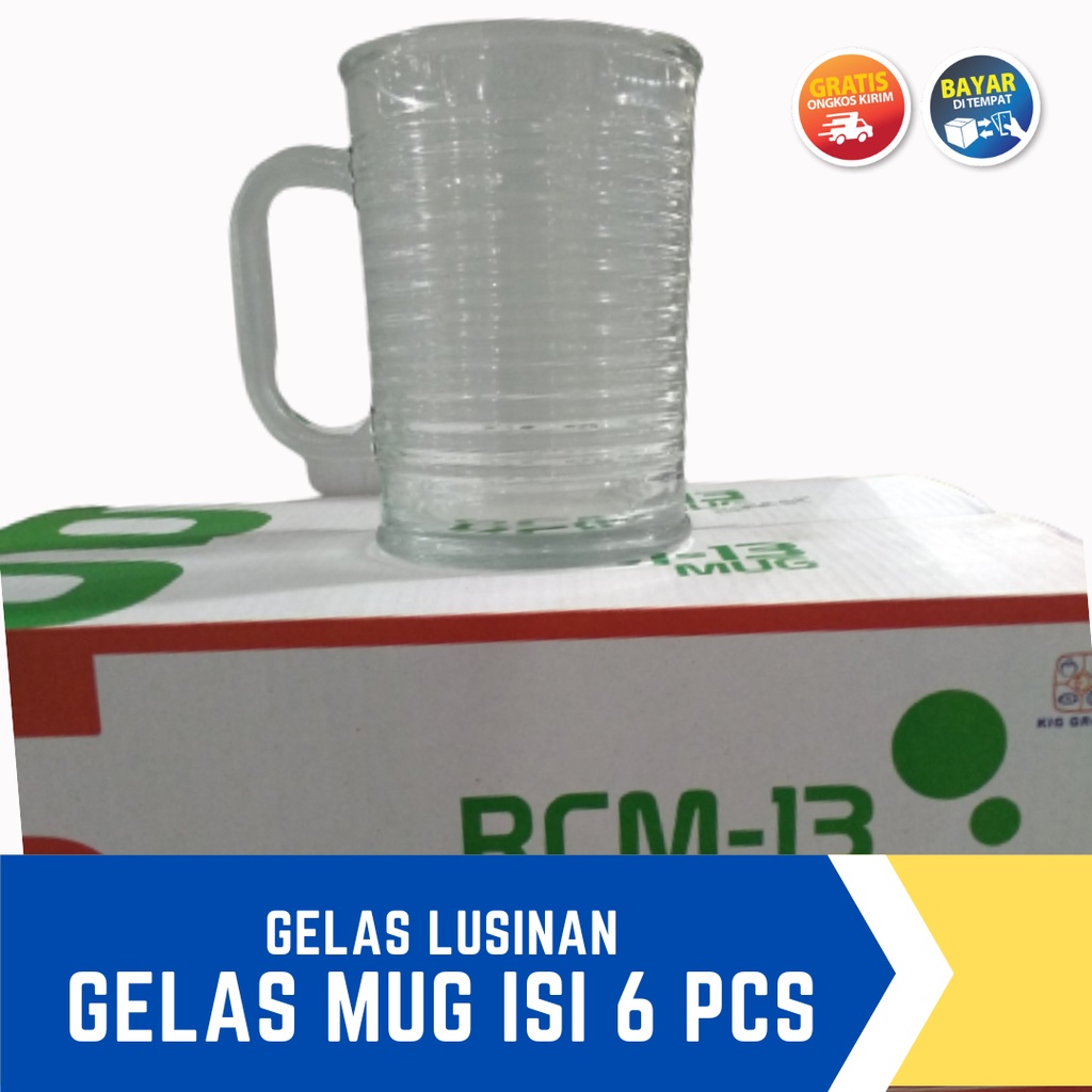Jual Gelas Kopi Unik model blirik Isi 6 pcs Kedaung rcm-13 Besar ...