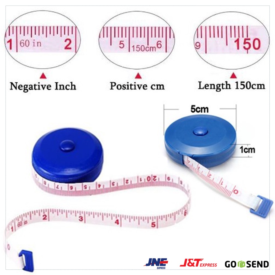 Jual Meteran 1.5m Gulung Mini Putar 150cm Pita Alat Pengukur Lingkar ...