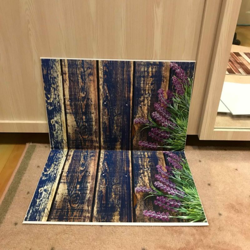 Jual Alas Foto Background Motif Kayu dan Bunga ukuran A1 (90x60cm ...
