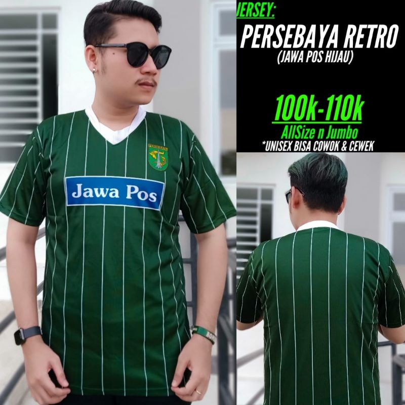 Jual JERSEY RETRO PERSEBAYA HOME JAWA POS | Shopee Indonesia