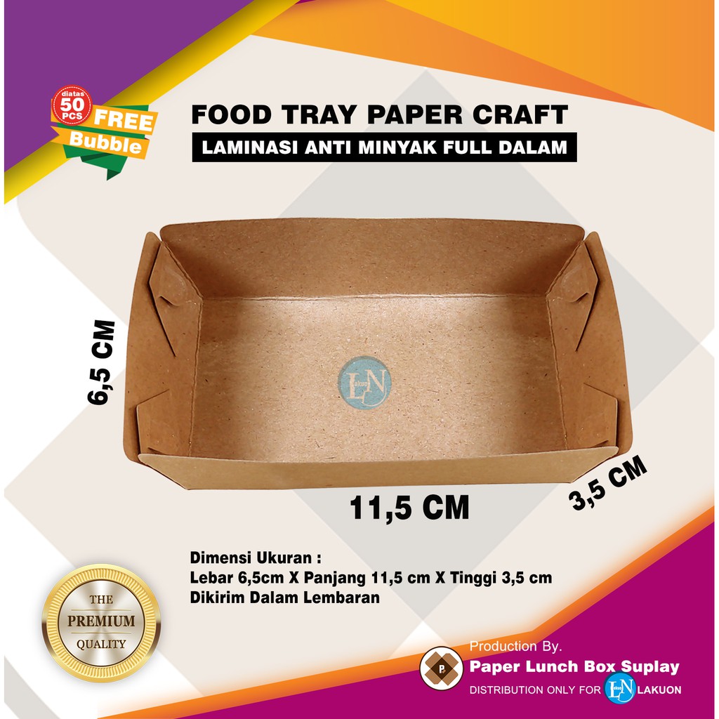 FOOD TRAY / PAPER TRAY / TRAY KERTAS MAKANAN ECO | Shopee Indonesia