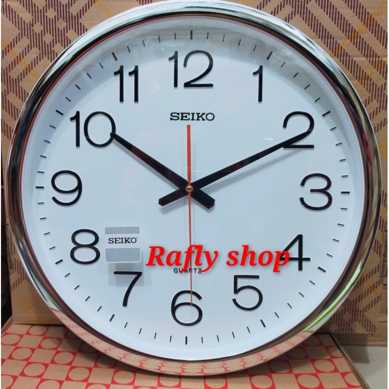 Jual jam dinding Seiko putih besar 40cm | Shopee Indonesia