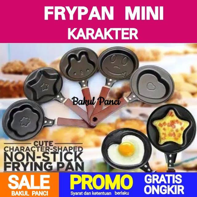 Jual TEFLON MINI TEFLON KARAKTER TEFLON PANCAKE Frying Fry Pan Anti ...