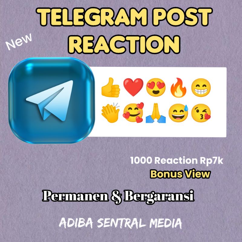 Jual Tambah Reaction Post Telegram | Emoji Pada Postingan Telegram | Shopee Indonesia