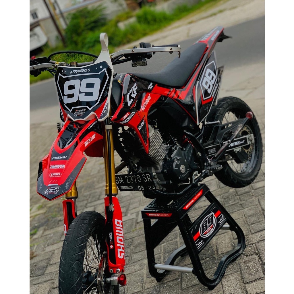 Jual Decal Crf150L Supermoto Merah Hitam Bebas Custom Desain | Shopee ...