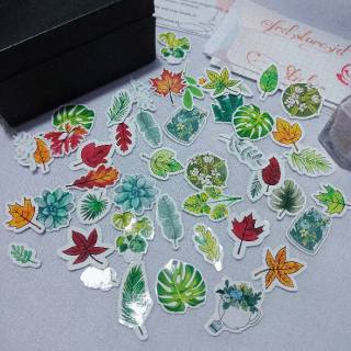Jual Sticker Leaf 45 pcs / Sticker aesthetic / Sticker scrapbook ...