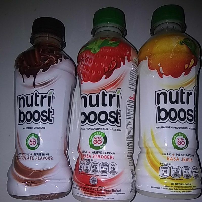 Jual nutribost minuman jus mengandung susu dan sari buah Botol | Shopee ...