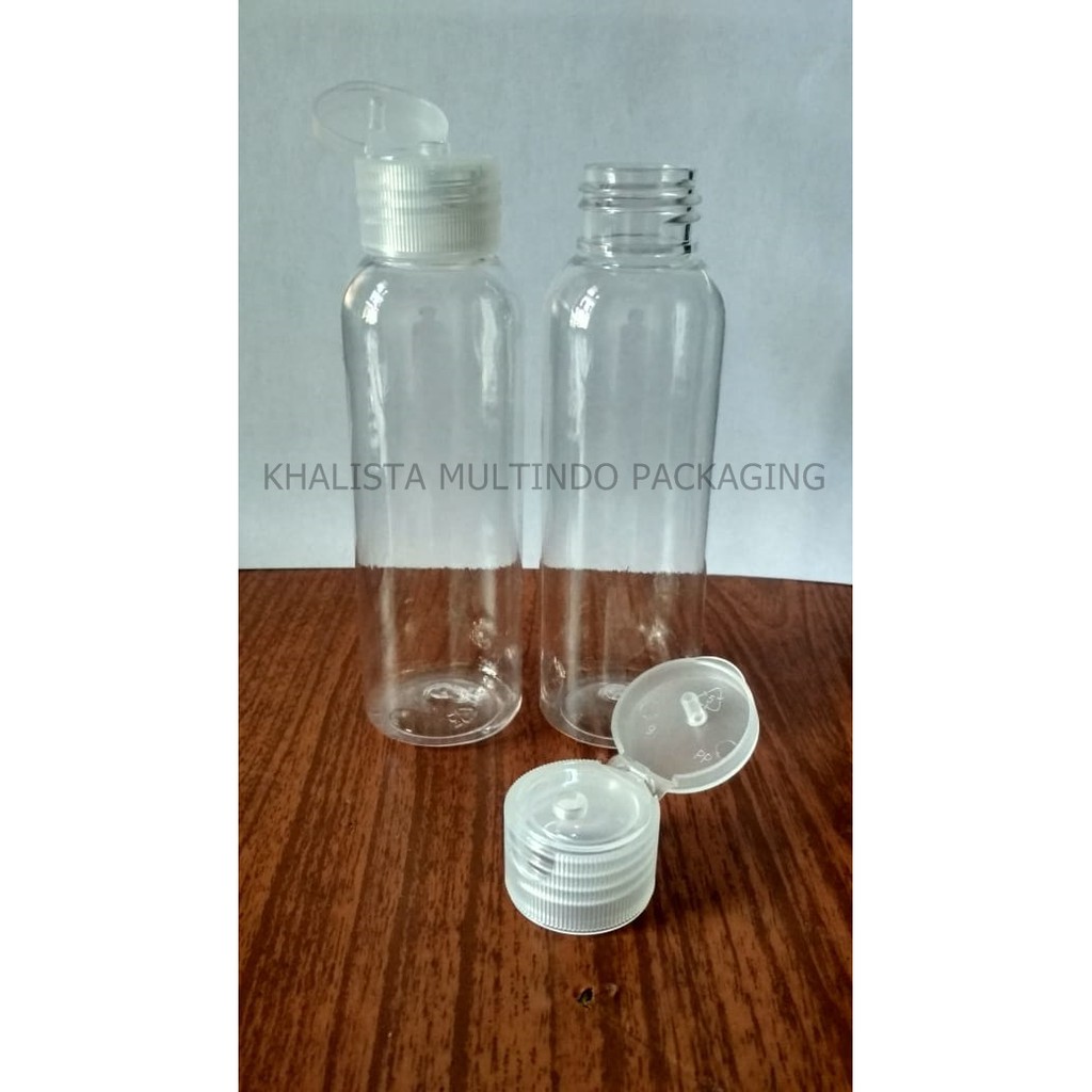 Jual Botol Fliptop 100 ml Natural PET (Tutup Natural) | Shopee Indonesia