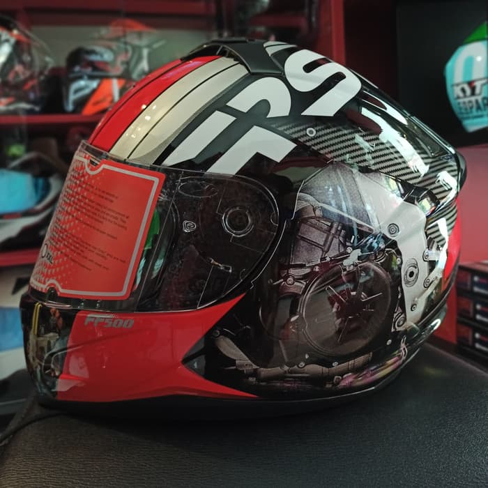 Jual Helm Ganteng Full Face RSV FF500 Motif Machine Red Silver Black ...