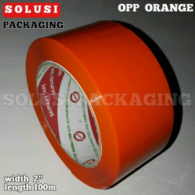 Jual ISOLASI ORANGE 100M/SELOTIP/LAKBAN DAIMARU/OPP/TAPE/LAKBAN WARNA | Shopee Indonesia