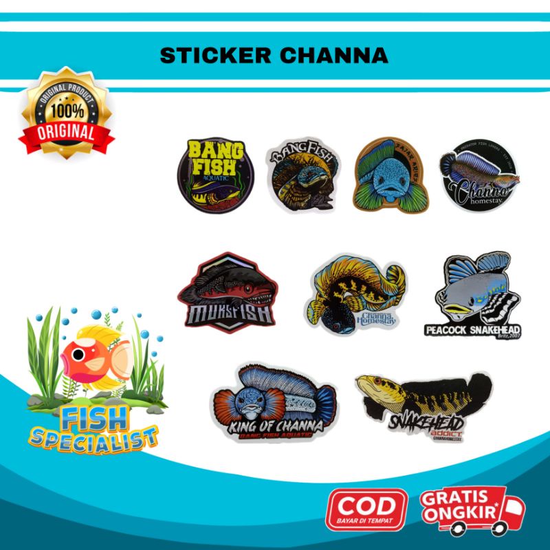 Jual STIKERPACK BANGFISH FAJAR ARIEF MUKSFISH BIBIT GABUS GILA EL BARCA ...