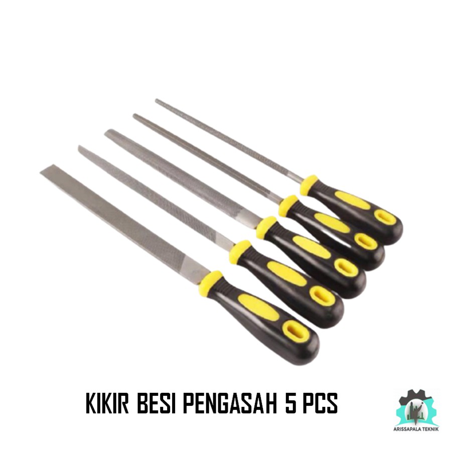 Jual KIKIR BESI PENGASAH 5 PCS STEEL FILE SET 8 INCH | Shopee Indonesia