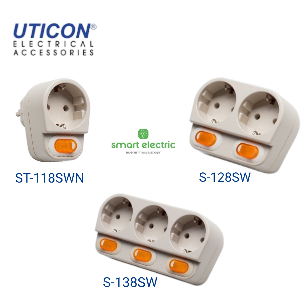 Jual Uticon Stop Kontak Arde Colokan Listrik Steker Saklar Lampu On Off bagus | Shopee Indonesia