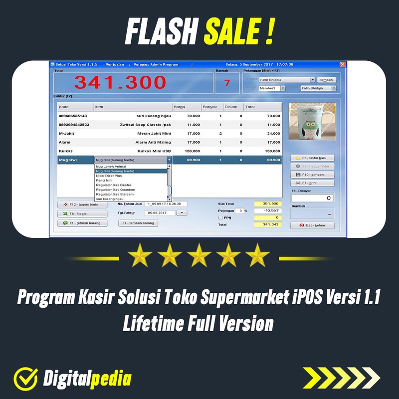 Jual Program Kasir Solusi Toko Supermarket POS iPOS Retail Versi 1.1 Lifetime Full Version ...
